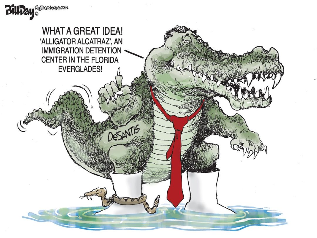 Alligator Alcatraz, A Cartoon by Award-Winning Bill Day | Smart City ...