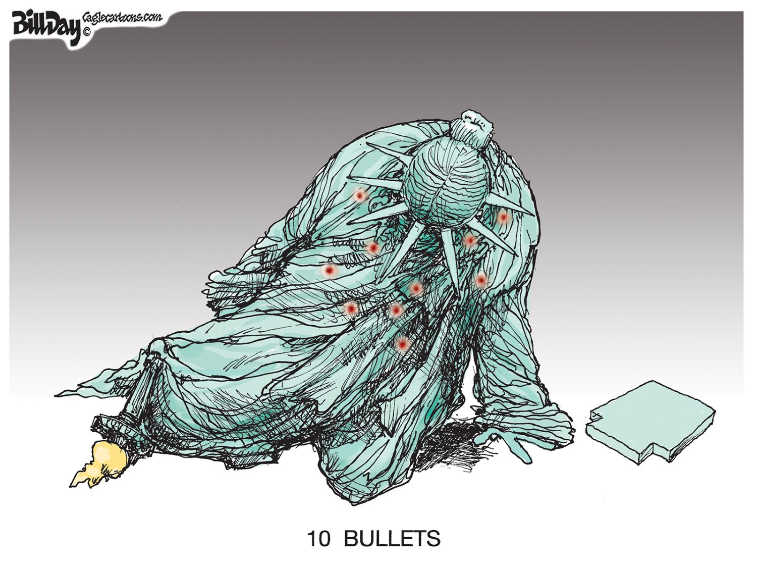 10 Bullets, A Cartoon by Award-Winning Bill Day | Smart City Memphis